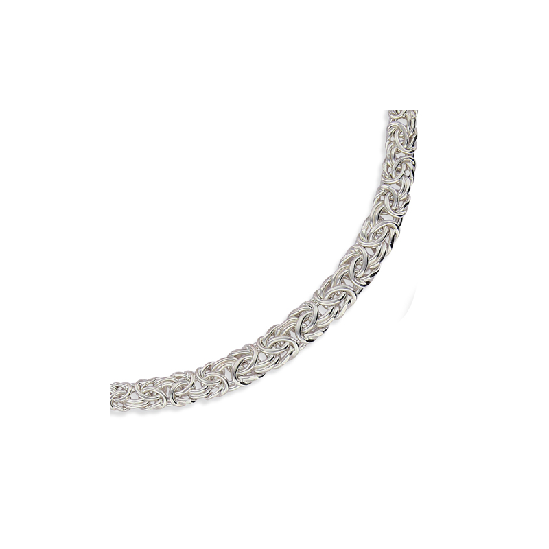 Collier argent maille entrelacé - chez Sainte Foy Bijoux