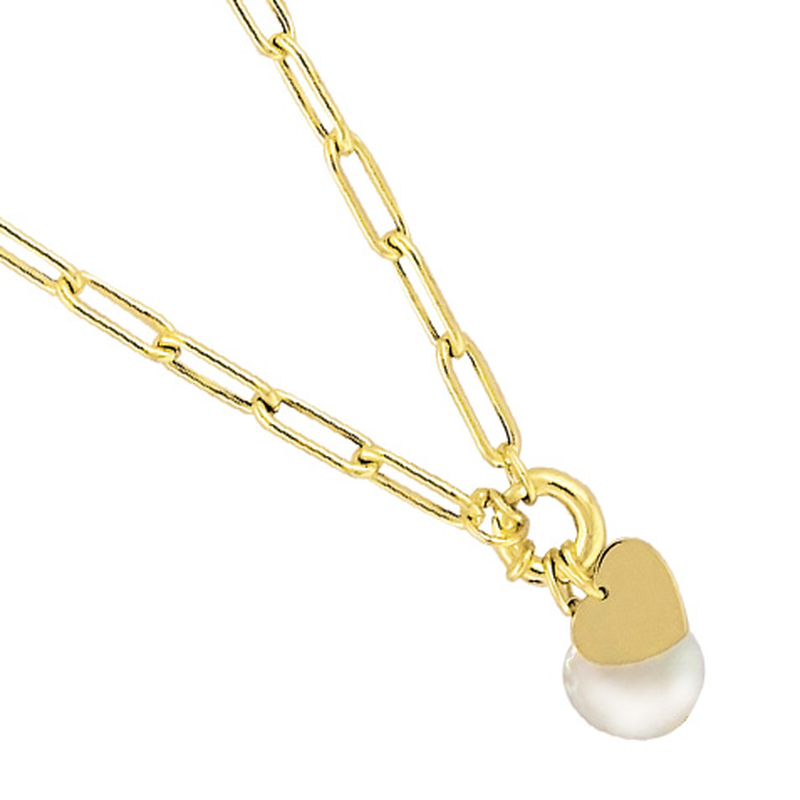 Collier argent doré et pastille de nacre véritable- Argent chez Sainte ...